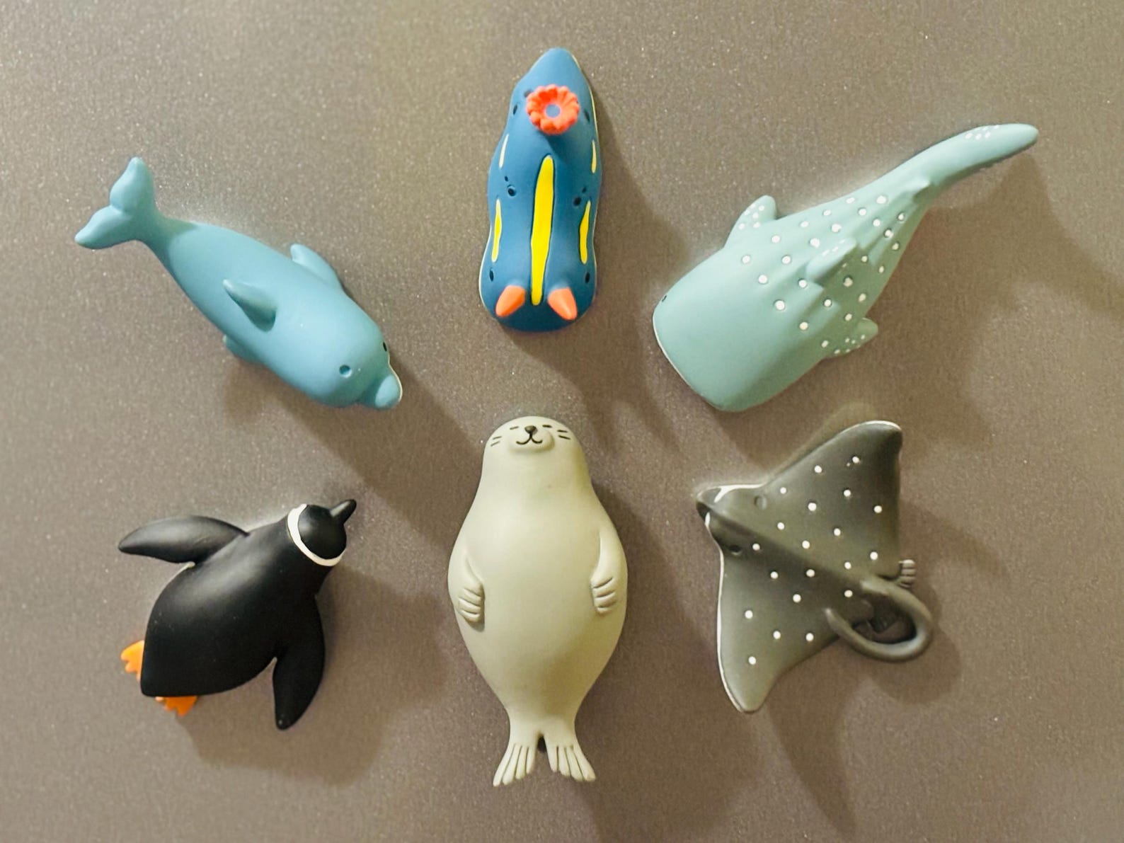Miniature Sea Creature Fridge Magnet - Dolphin, Shark, Penguin, Seal ...