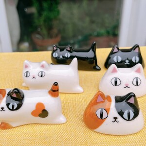 Variety of Cat Chopstick Rest I Cutlery Rests, Brush Holder, Pen Rest ...