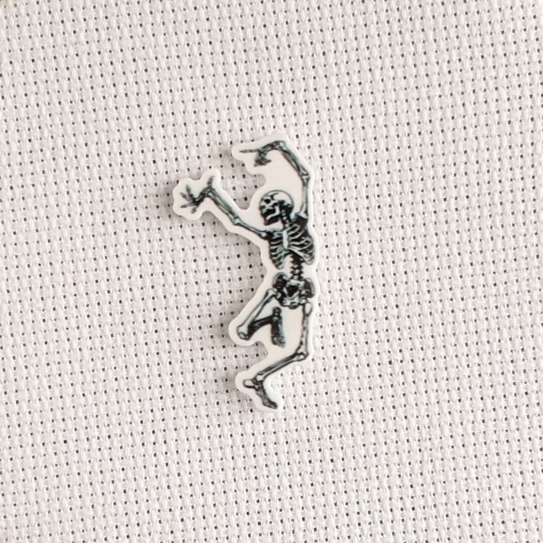 Dancing Skeleton Needle Minder Spooky Weird Bones Needle - Etsy