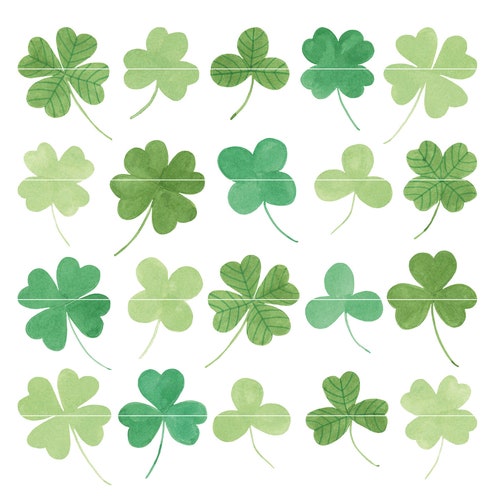 Watercolor St Patricks Day Clipart/ Clover Heart Png/ Clover - Etsy