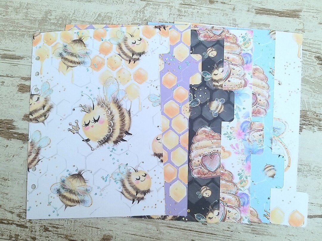 Lovedbygaby A5 Dividers bees - Etsy