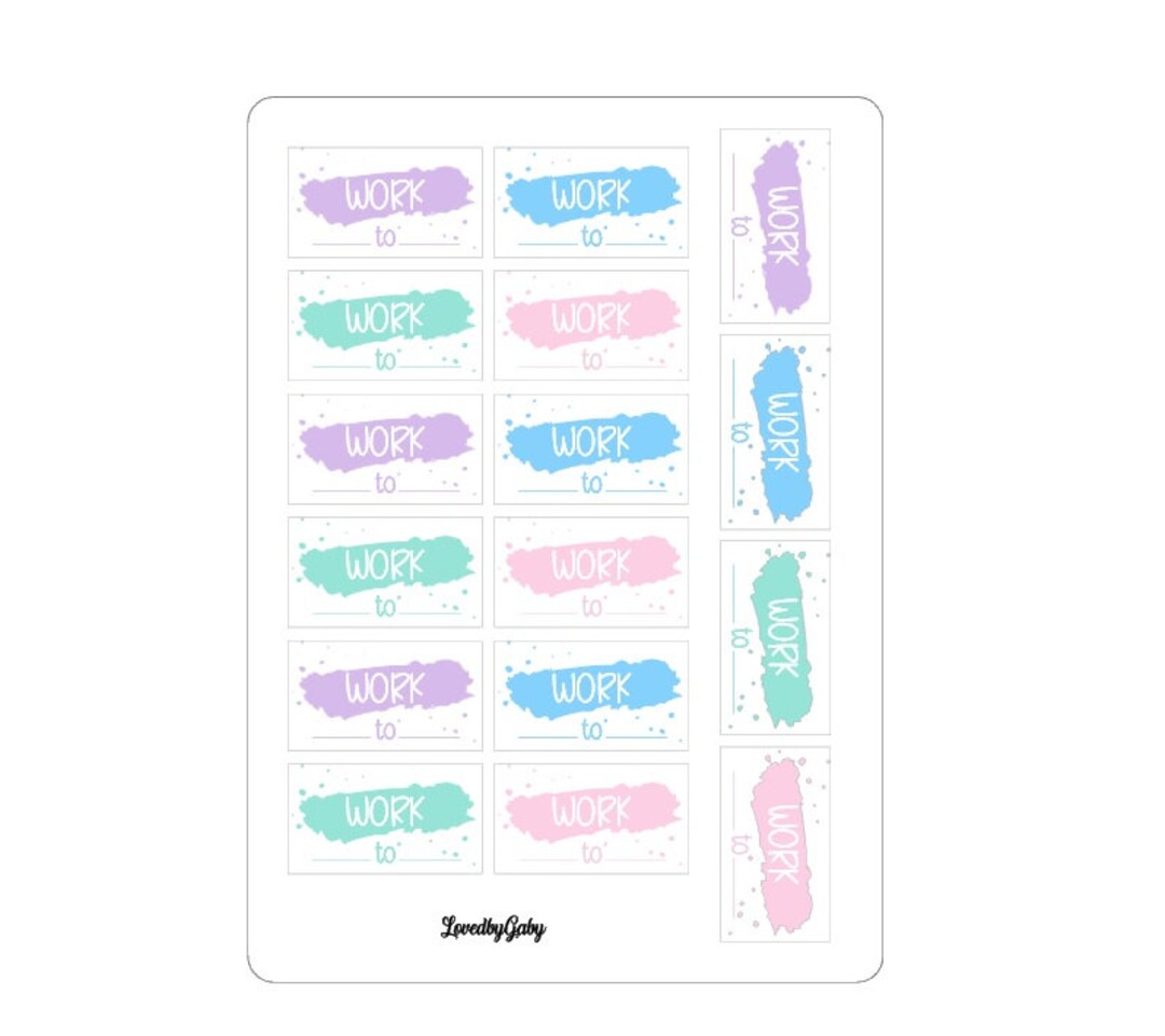 Working Time Labels - Etsy