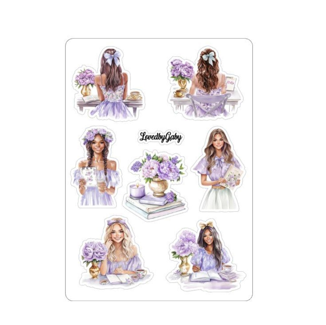 Lovedbygaby Stickers Lilac Planner - Etsy