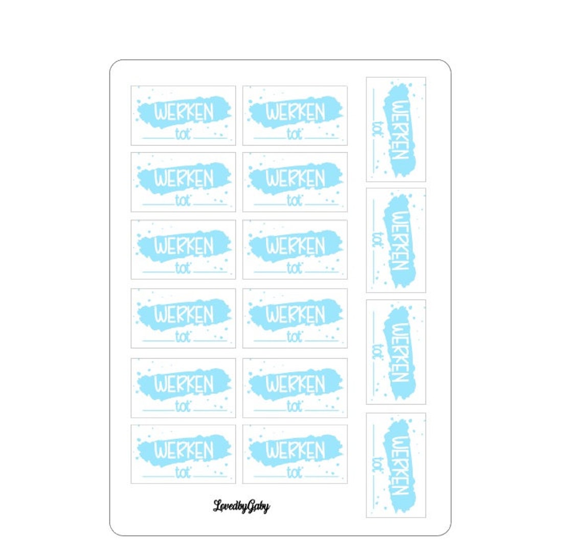 Working Time Labels | Etsy