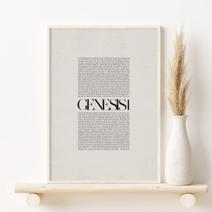 Genesis 1, Bible Verse, Modern Bible, Scripture Wall Art, Christian ...