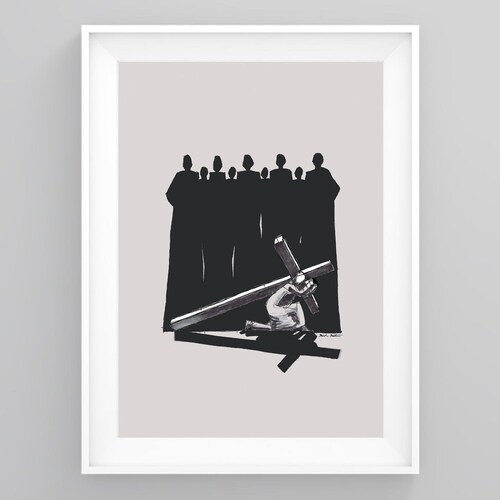 Carry Your Cross DIGITAL DOWNLOAD Jesus Art Bible Sketches - Etsy