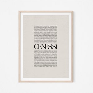 Genesis 1, Bible Verse, Modern Bible, Scripture Wall Art, Christian ...