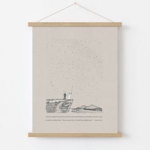 God's Promise to Abraham, DIGITAL PRINT!, Genesis 15:5, Bible WALL Art ...