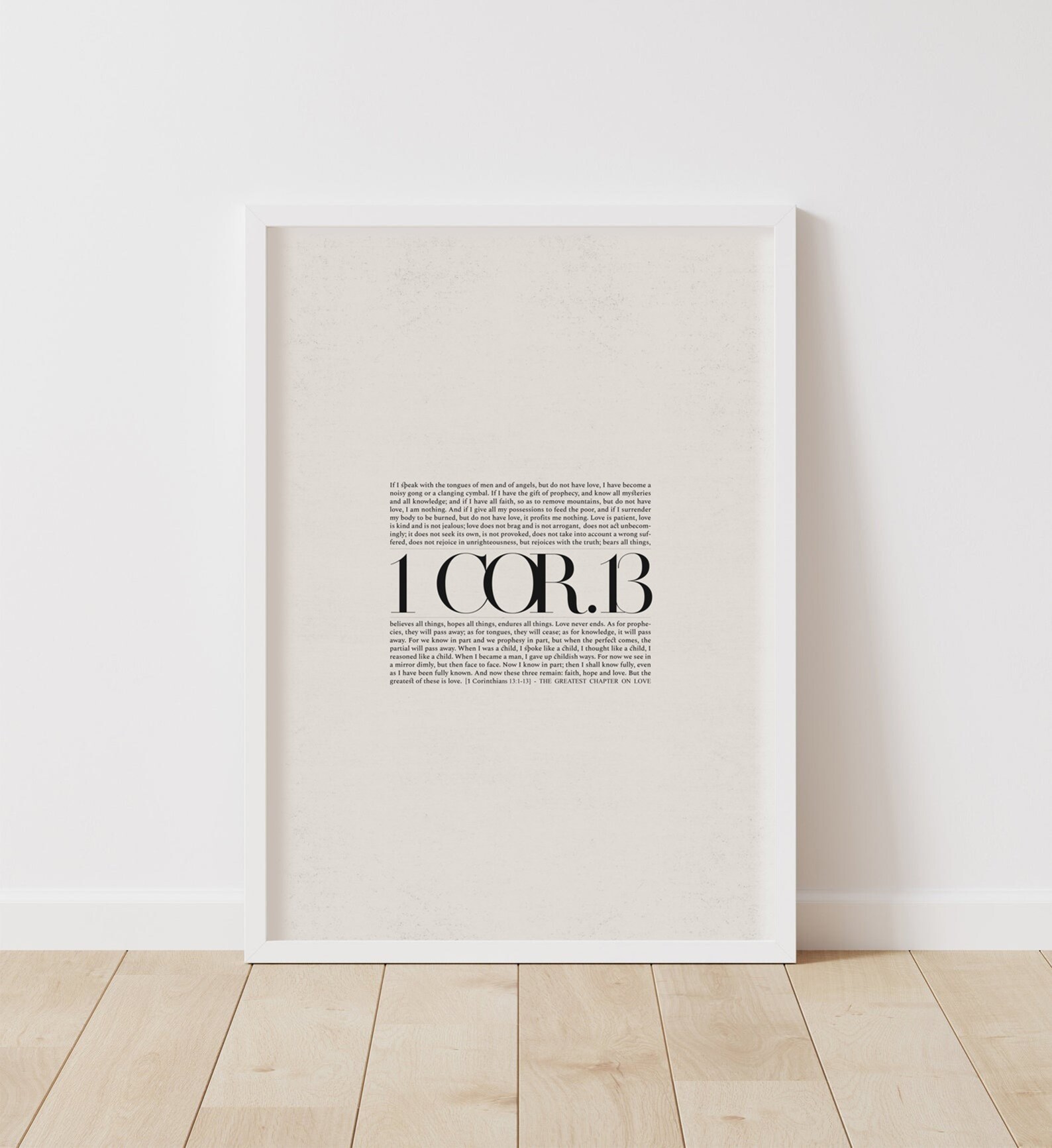 1 Corinthians 13, Chapter of Love, DIGITAL Print, Bible Verse, Modern ...
