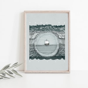 Hush Be Still, DIGITAL PRINT!, Jesus Stills Sea, WALL Art, Jesus Art ...