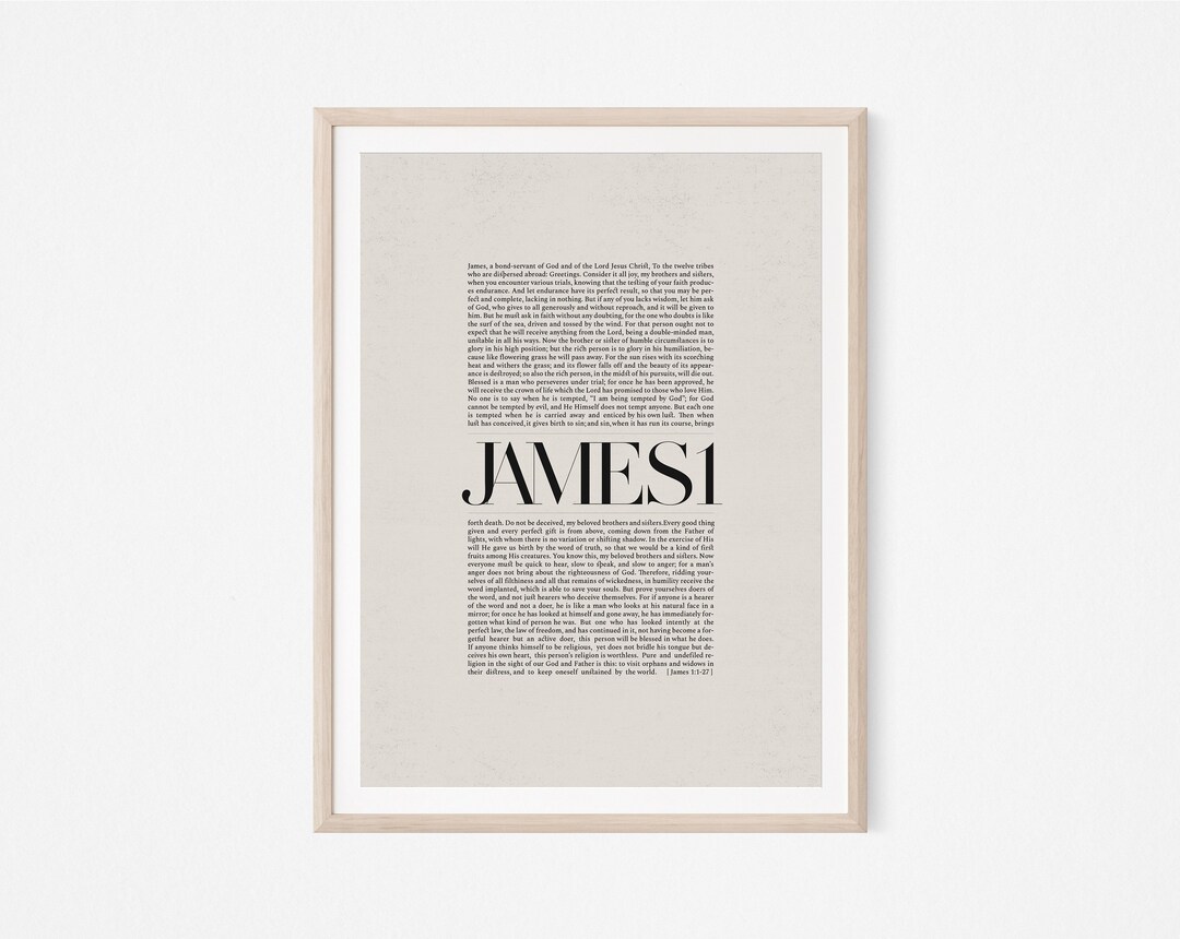 James 1, Bible Verse, Christian Wall Art, Faith Print, INSTANT DOWNLOAD ...