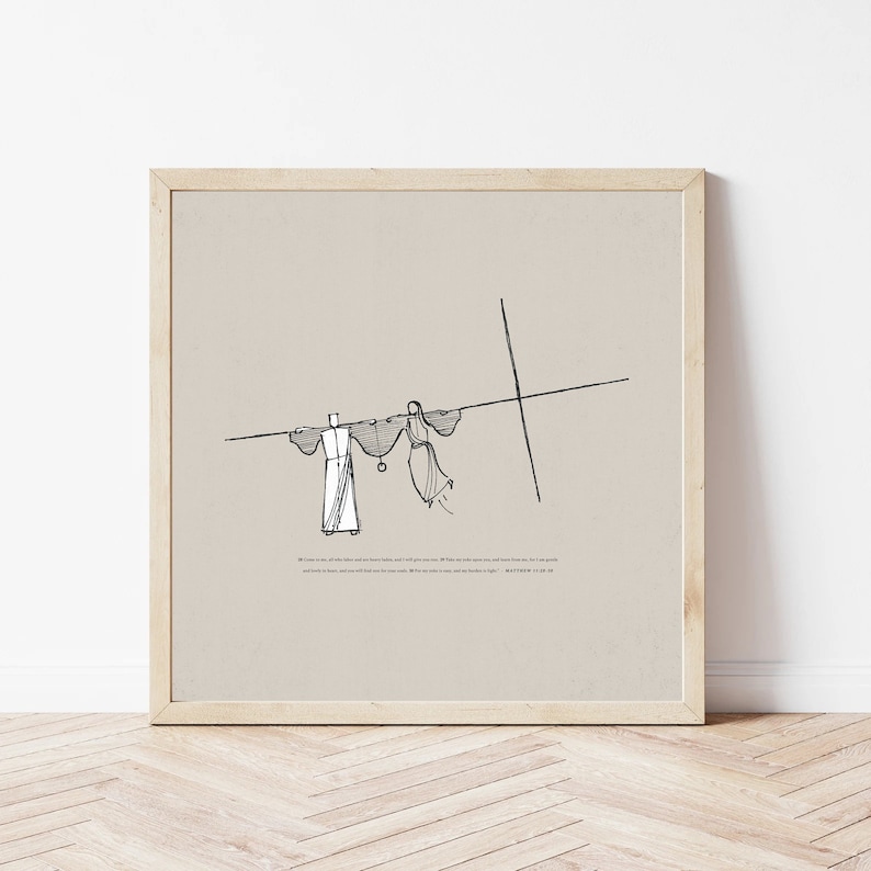 Gentle and Lowly, Yoke is Easy Burden is Light, DIGITAL PRINT!, Matthew ...