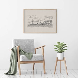 Sermon From Boat, DIGITAL PRINT, Luke 5:1-11, Jesus Teaching, WALL Art ...
