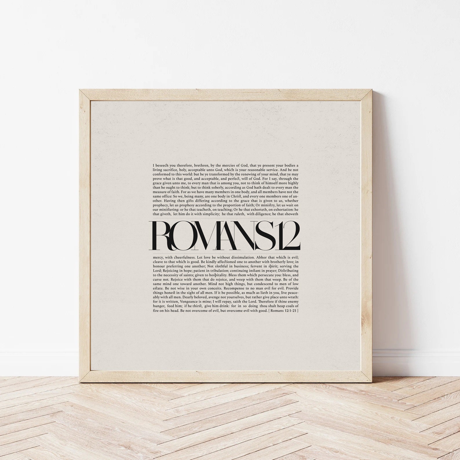 Romans 12, Bible Verse, Christian Wall Art, Faith Print, INSTANT ...
