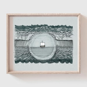 Hush Be Still, DIGITAL PRINT!, Jesus Stills Sea, WALL Art, Jesus Art ...