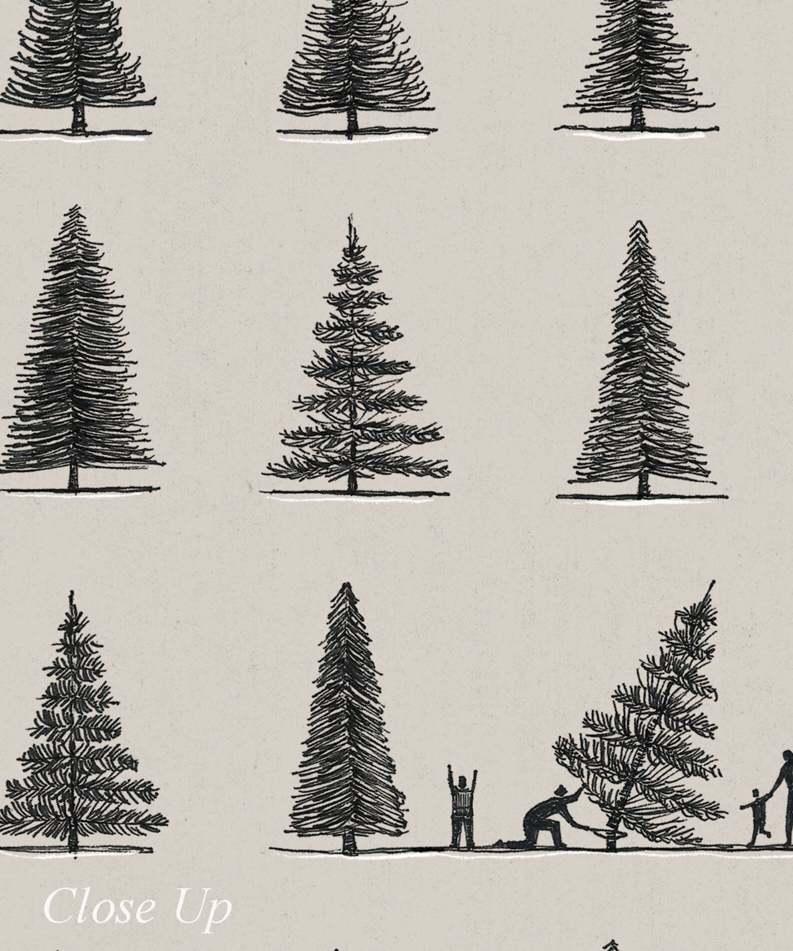 Christmas Tree Farm Art, DIGITAL PRINT, Trees, Family Christmas ...