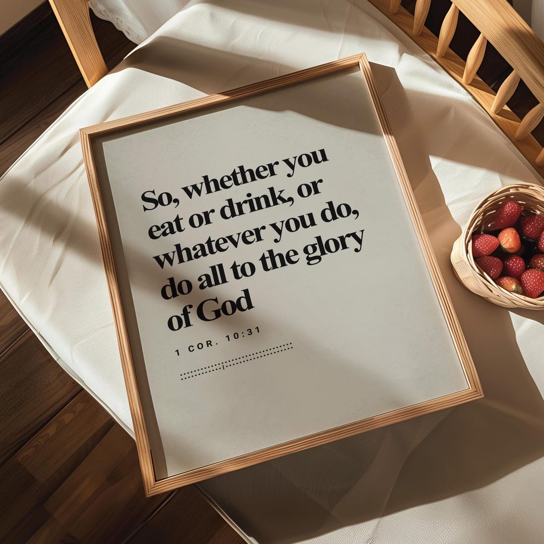 1 Corinthians 10:31, DIGITAL Print, Bible Verse, Modern Bible ...