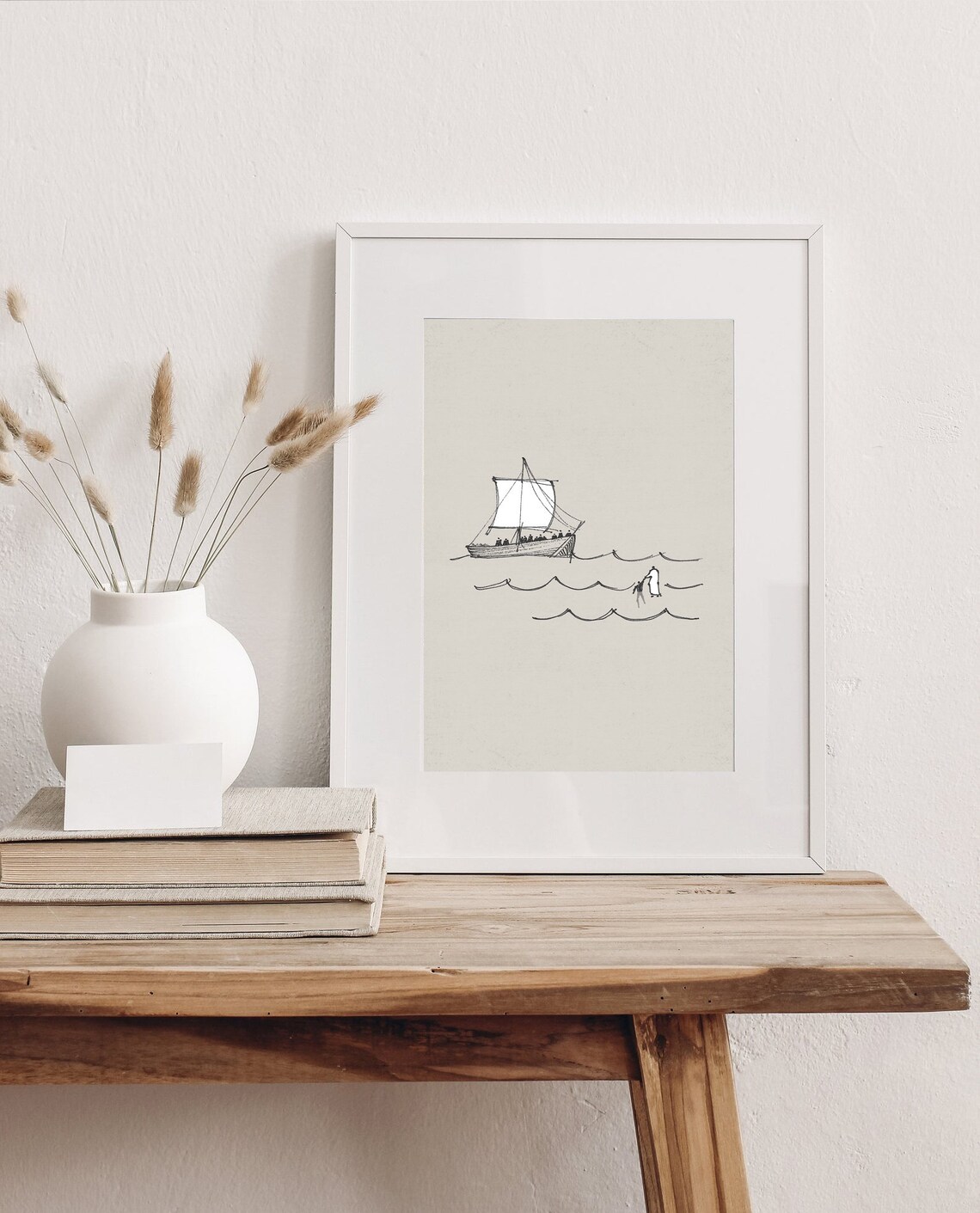 Peter Sinking, DIGITAL PRINT!, Jesus Art, WALL Art, Bible Sketches, Why ...