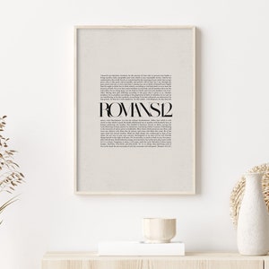 Romans 12, Bible Verse, Christian Wall Art, Faith Print, INSTANT ...