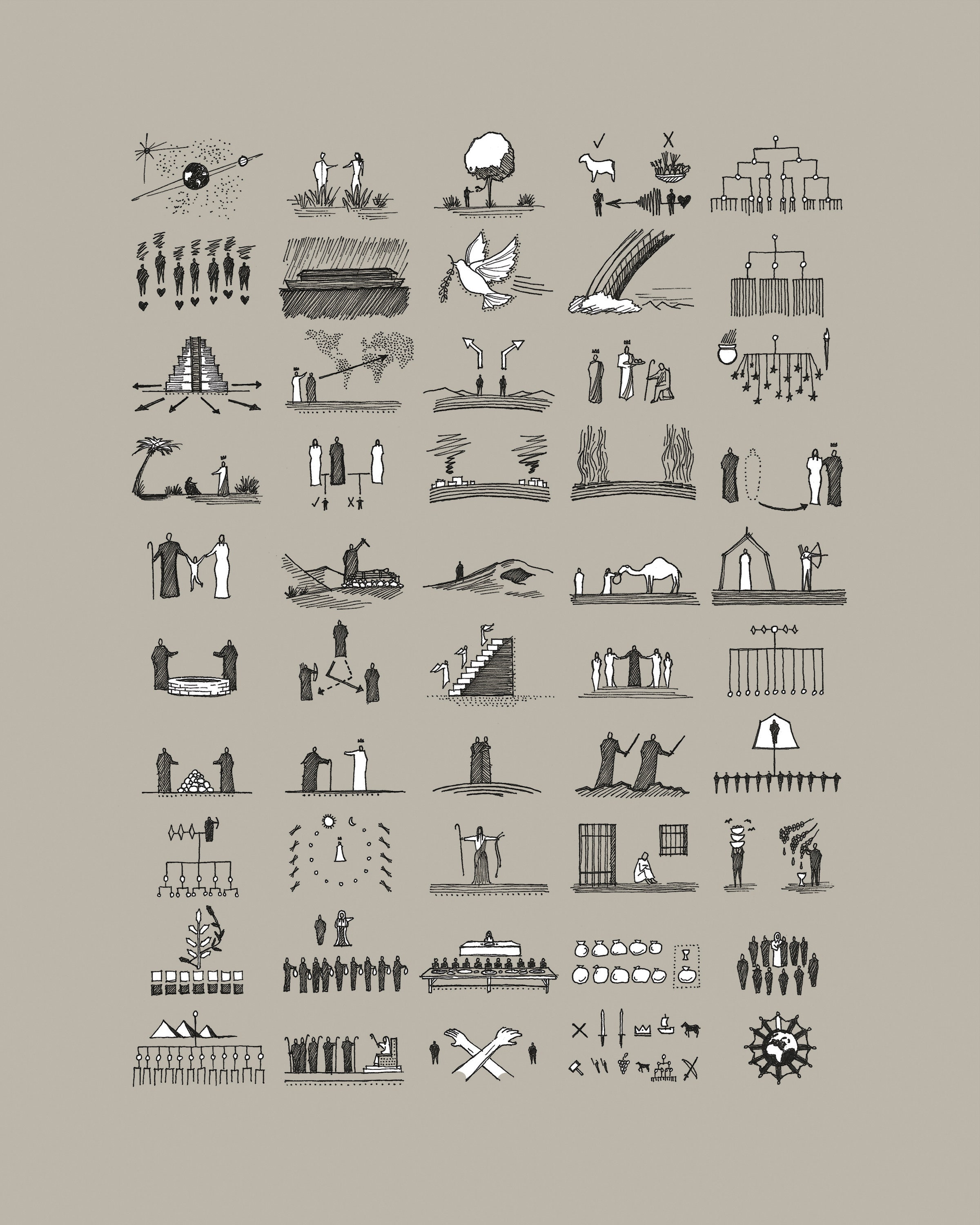 Genesis 50 Chapters Sketches - Etsy