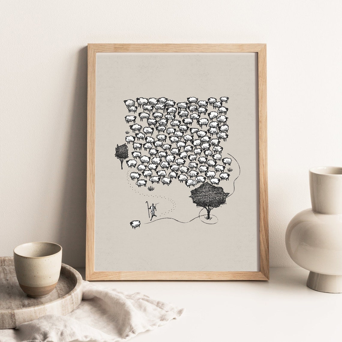 Jesus Leaves the 99 DIGITAL PRINT Jesus Art Bible Art - Etsy