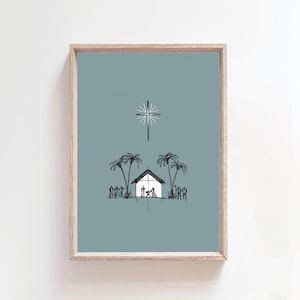 Jesus Mary & Joseph Christmas Nativity Print, DIGITAL DOWNLOAD ...