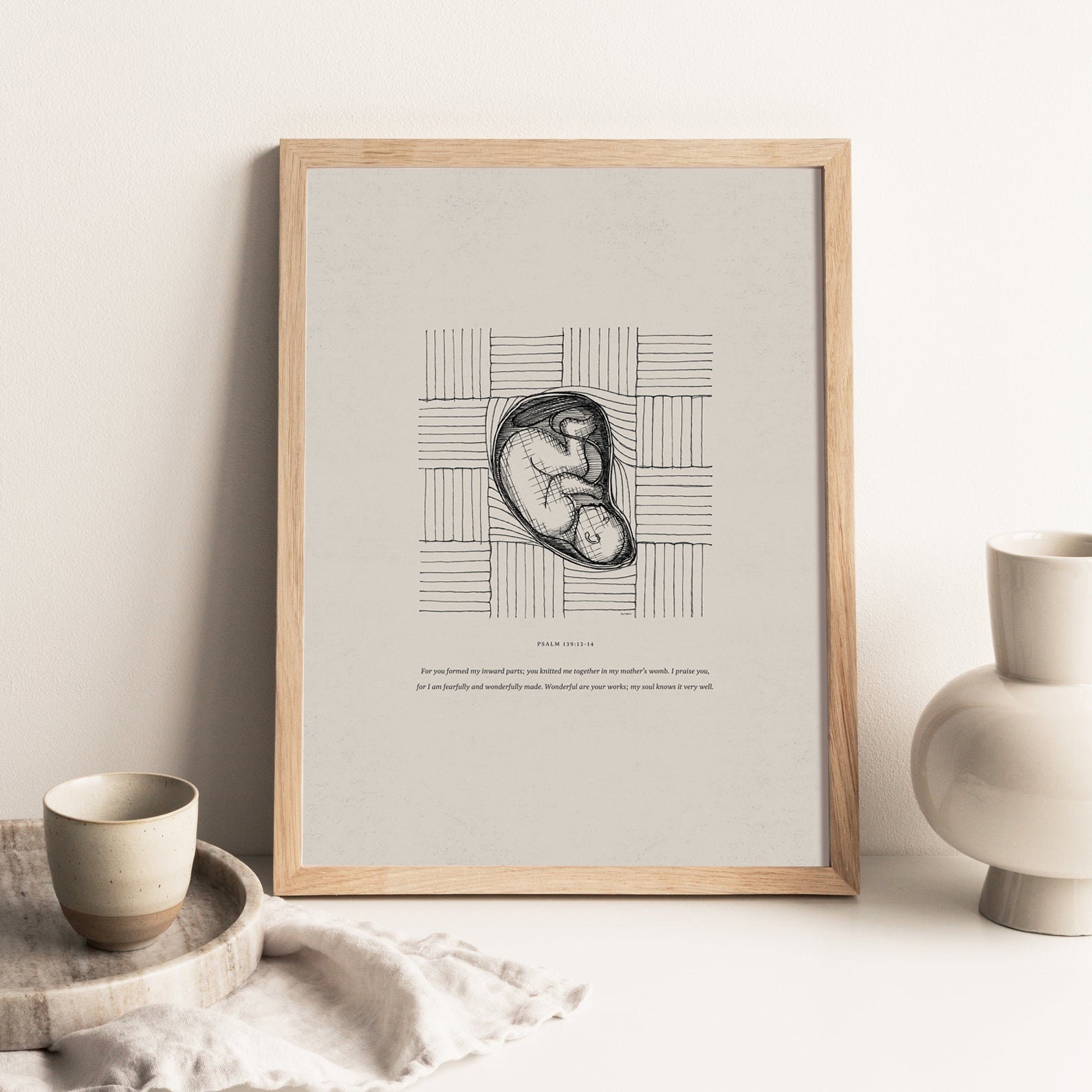 Knitted Me in My Mother's Womb, DIGITAL PRINT!, Psalm 139, Pregnancy ...