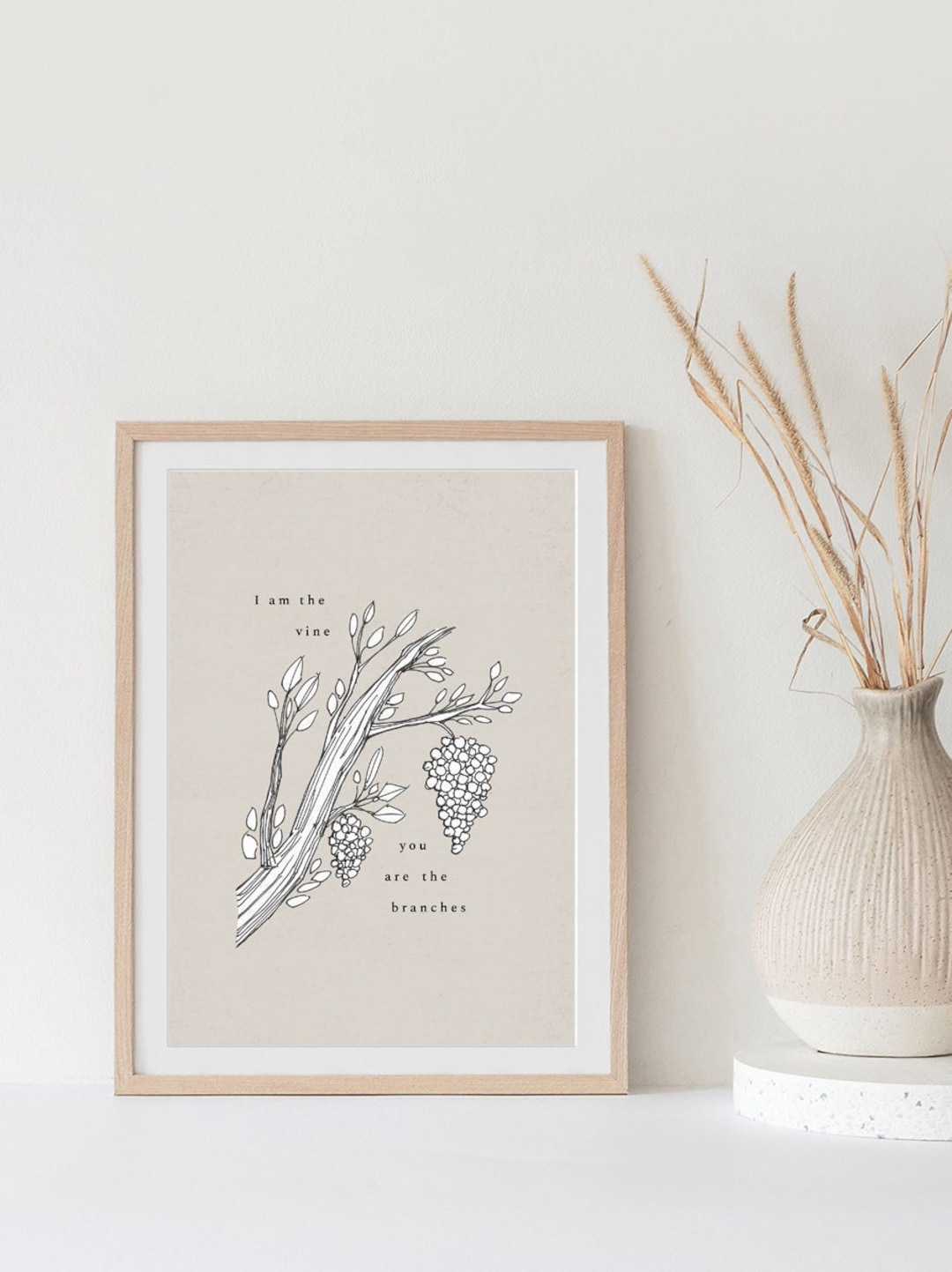 I Am the Vine, You Are the Branches, John 15:5, DIGITAL PRINT, WALL Art ...