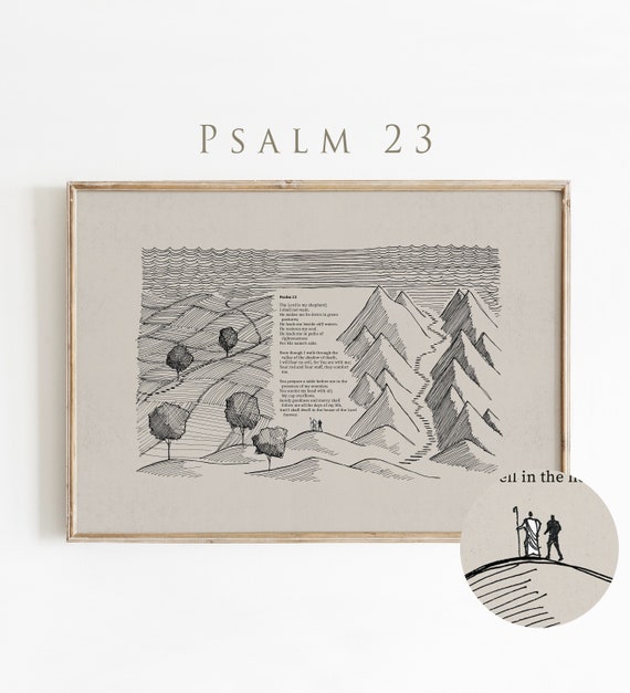 Psalm 23 Wandkunst
