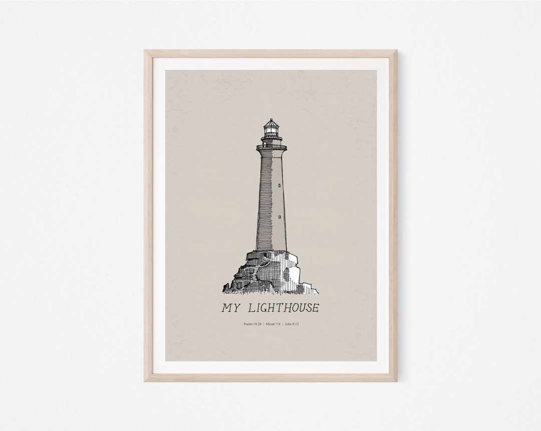 My Lighthouse Print, DIGITAL PRINT, I Am the Light of the World, Jesus ...