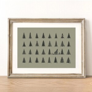 Christmas Tree Farm Art, DIGITAL PRINT, Trees, Family Christmas ...