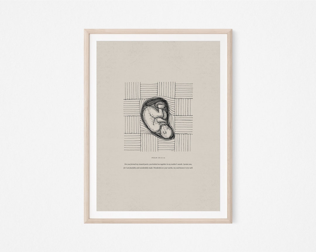 Knitted Me in My Mother's Womb, DIGITAL PRINT!, Psalm 139, Pregnancy ...