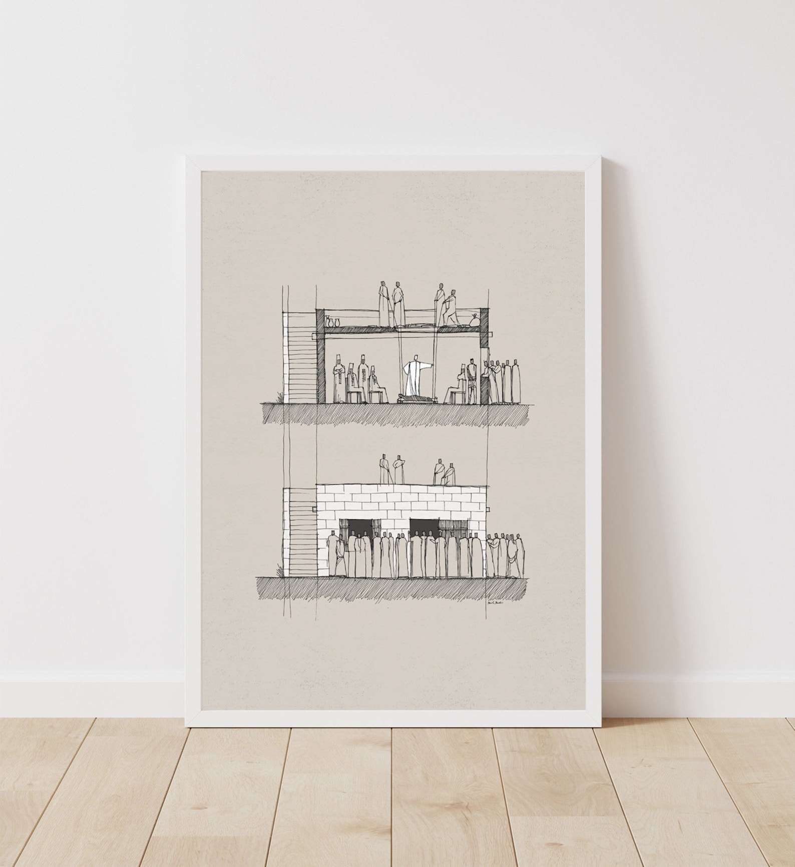 Paralytic Miracle, DIGITAL PRINT, Jesus Wall Art, Healing Paralytic ...