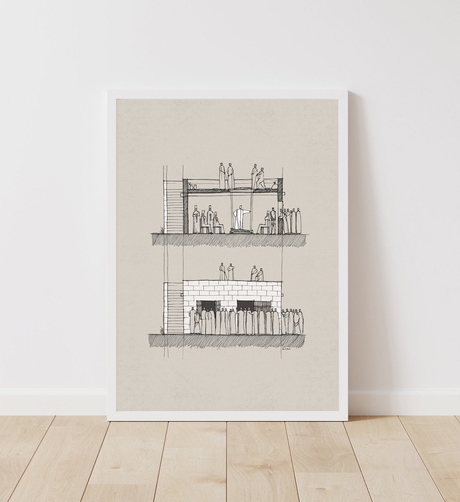 Paralytic Miracle, DIGITAL PRINT, Jesus Wall Art, Healing Paralytic ...