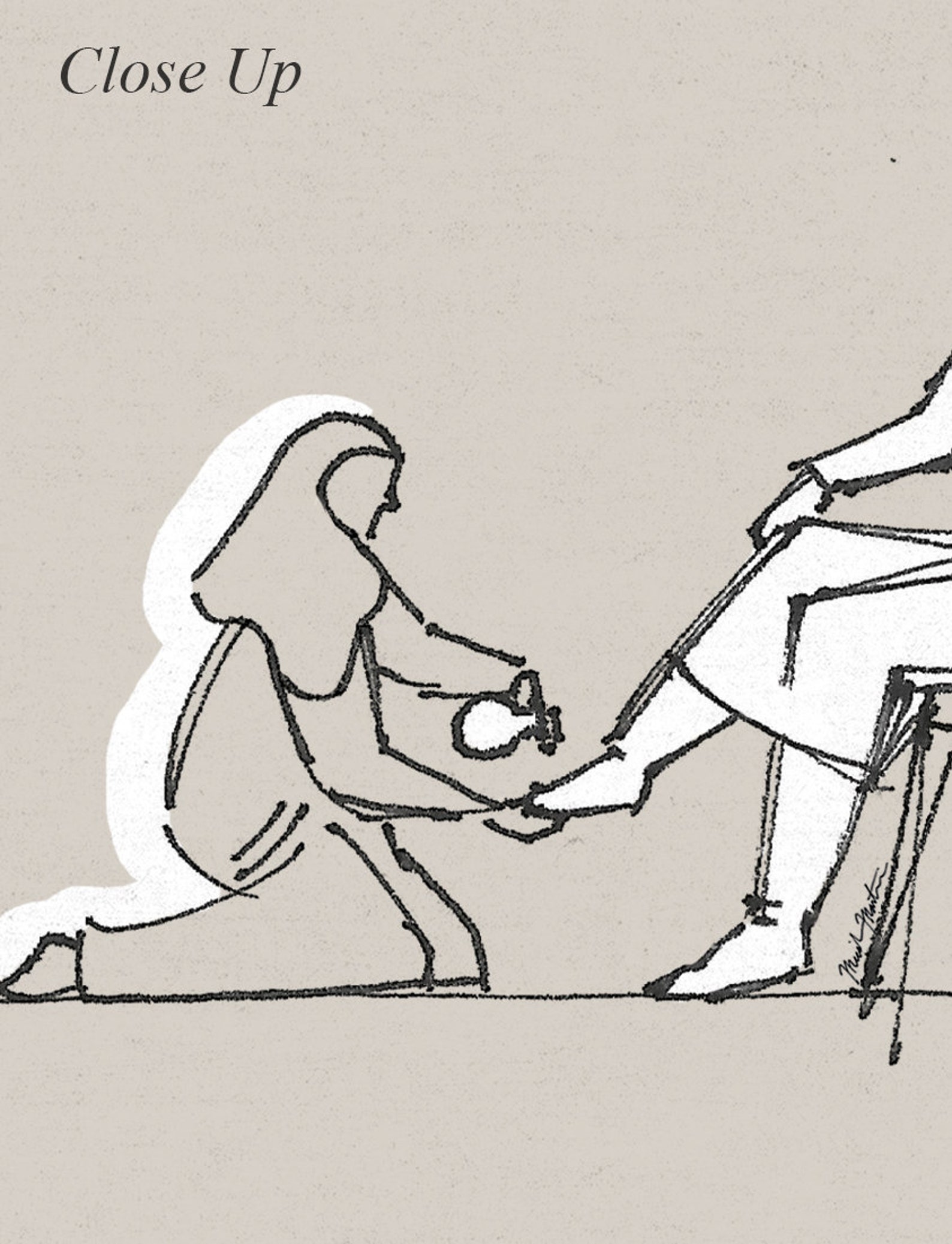 Mary With Alabaster Flask, DIGITAL PRINT, John 12:3, Jesus Art, Bible ...