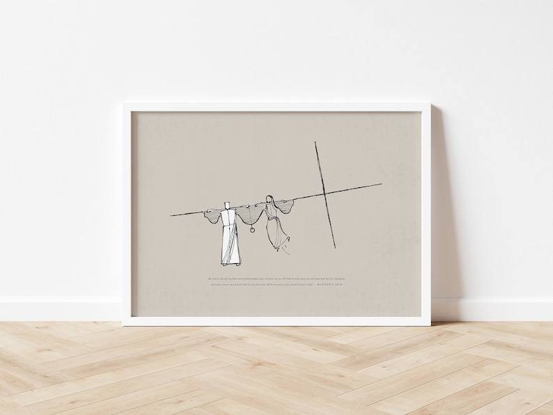 Gentle and Lowly, Yoke is Easy Burden is Light, DIGITAL PRINT!, Matthew ...