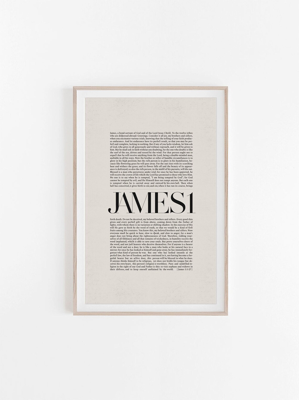 James 1 Bible Verse Christian Wall Art Faith Print INSTANT | Etsy