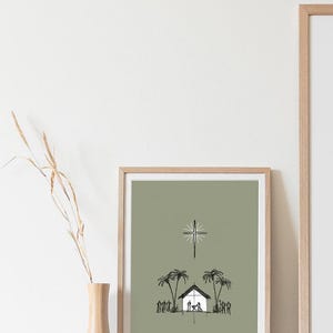 Jesus Mary & Joseph Christmas Nativity Print, DIGITAL DOWNLOAD ...