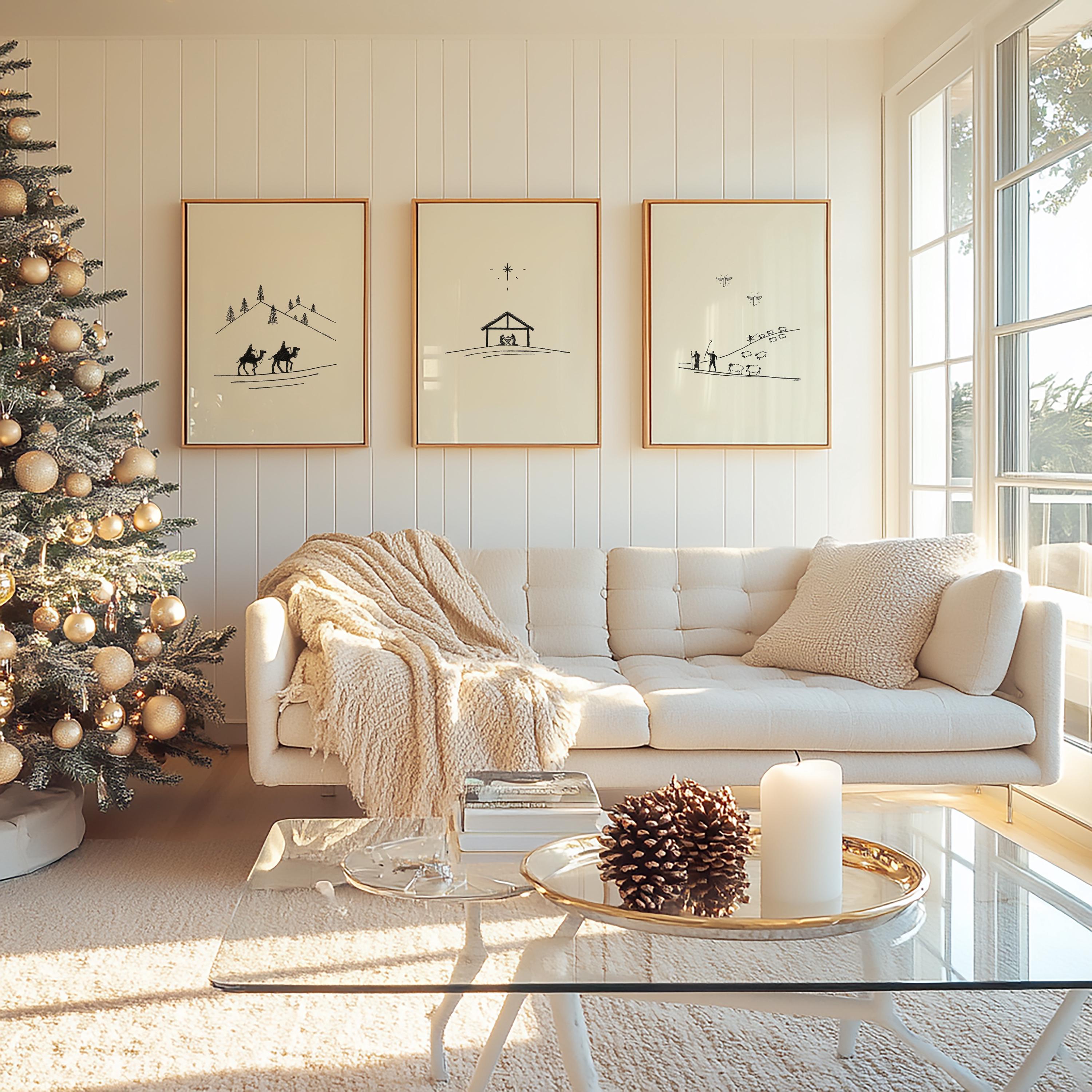 Christmas Nativity Set, DIGITAL PRINT, Homely Bible Art, Christian ...