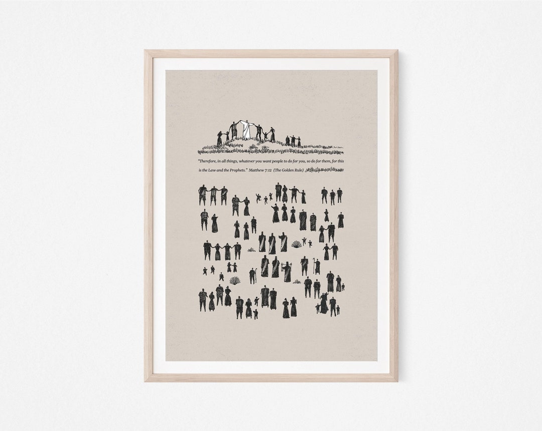 Love One Another, Jesus Art, Golden Rule, DIGITAL PRINT, Sermon on the ...