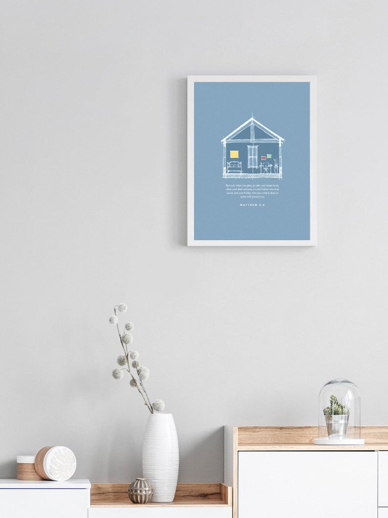 Inner Room, Prayer, Matthew 6, Private Prayer Room, DIGITAL PRINT, WALL ...