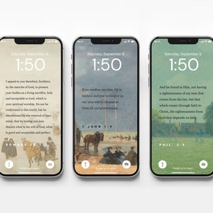 Bible Verse Wallpaper Background, 20 Pack, Christian Lockscreen Phone ...