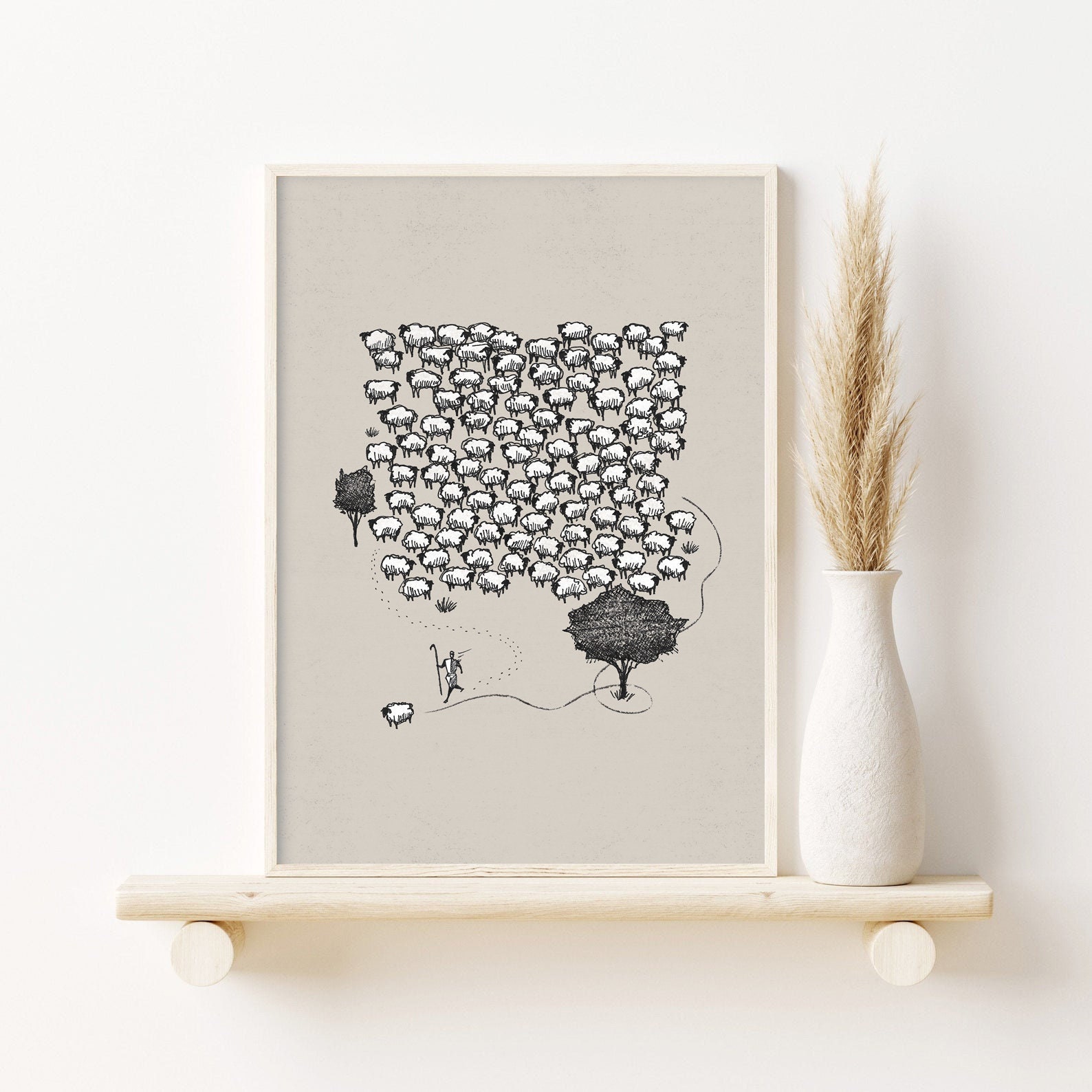 Jesus Leaves the 99 DIGITAL PRINT Jesus Art Bible Art - Etsy