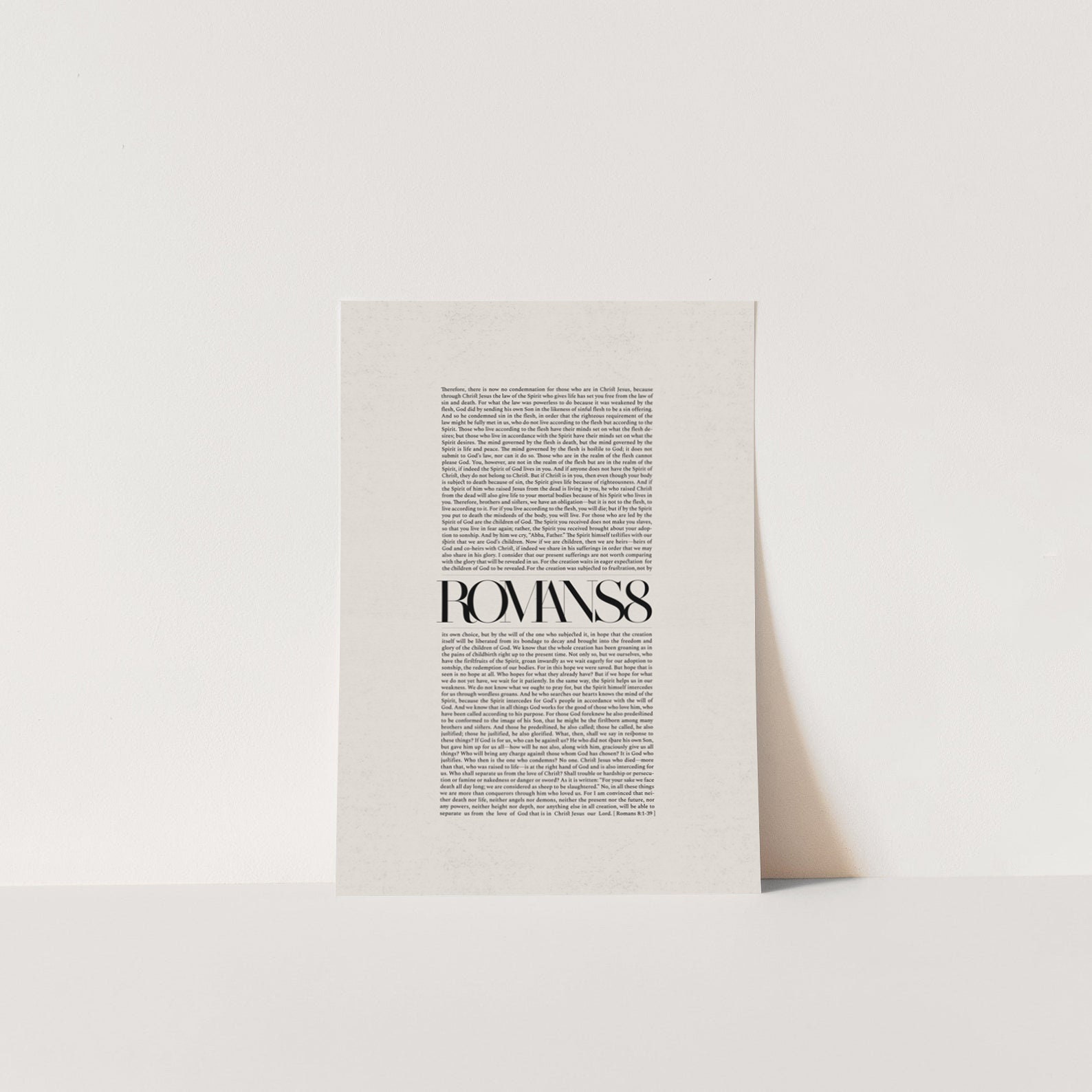 Romans 8 Bible Verse Christian Wall Art Faith Print | Etsy