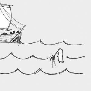 Peter Sinking, DIGITAL PRINT!, Jesus Art, WALL Art, Bible Sketches, Why ...