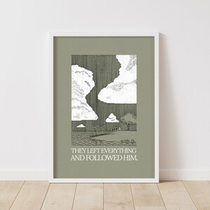 Follow Jesus Poster, DIGITAL PRINT!, Jesus Said Follow Me, Modern ...