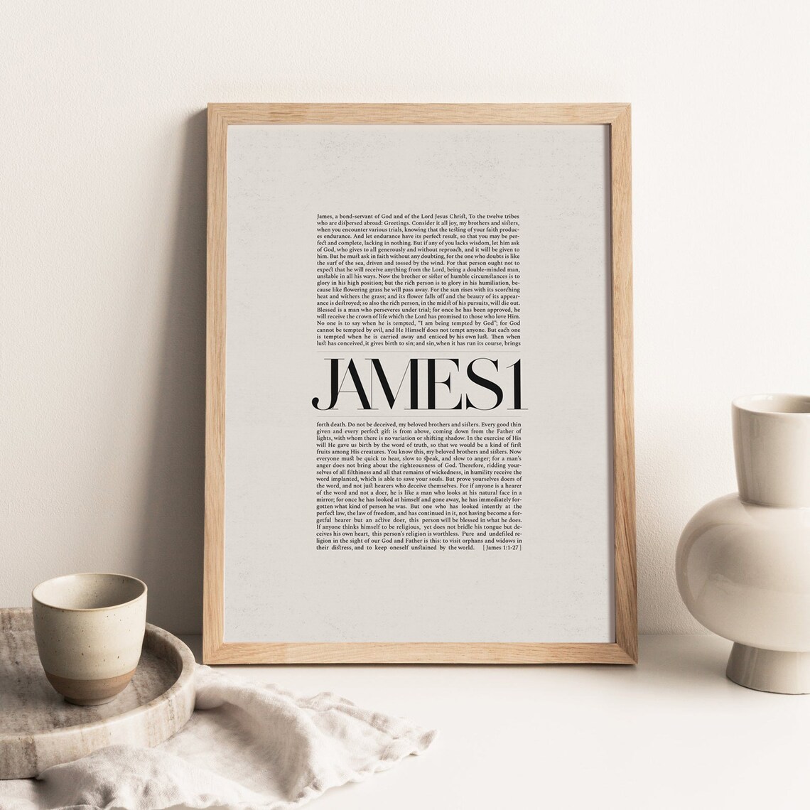 James 1 Bible Verse Christian Wall Art Faith Print INSTANT | Etsy