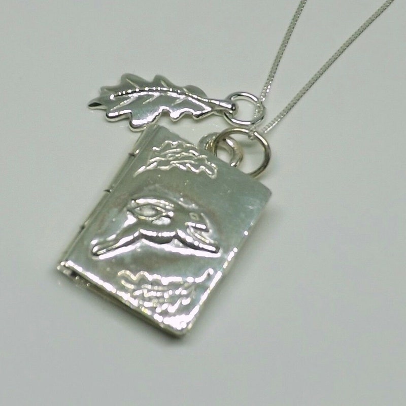 Silver Book Locket - Etsy