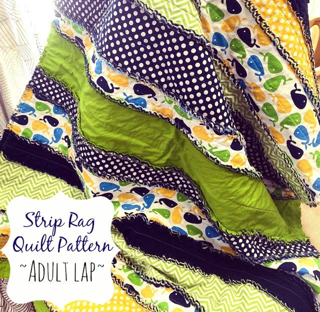 Strip Rag Quilt Pattern Adult Lap Quilt - Etsy