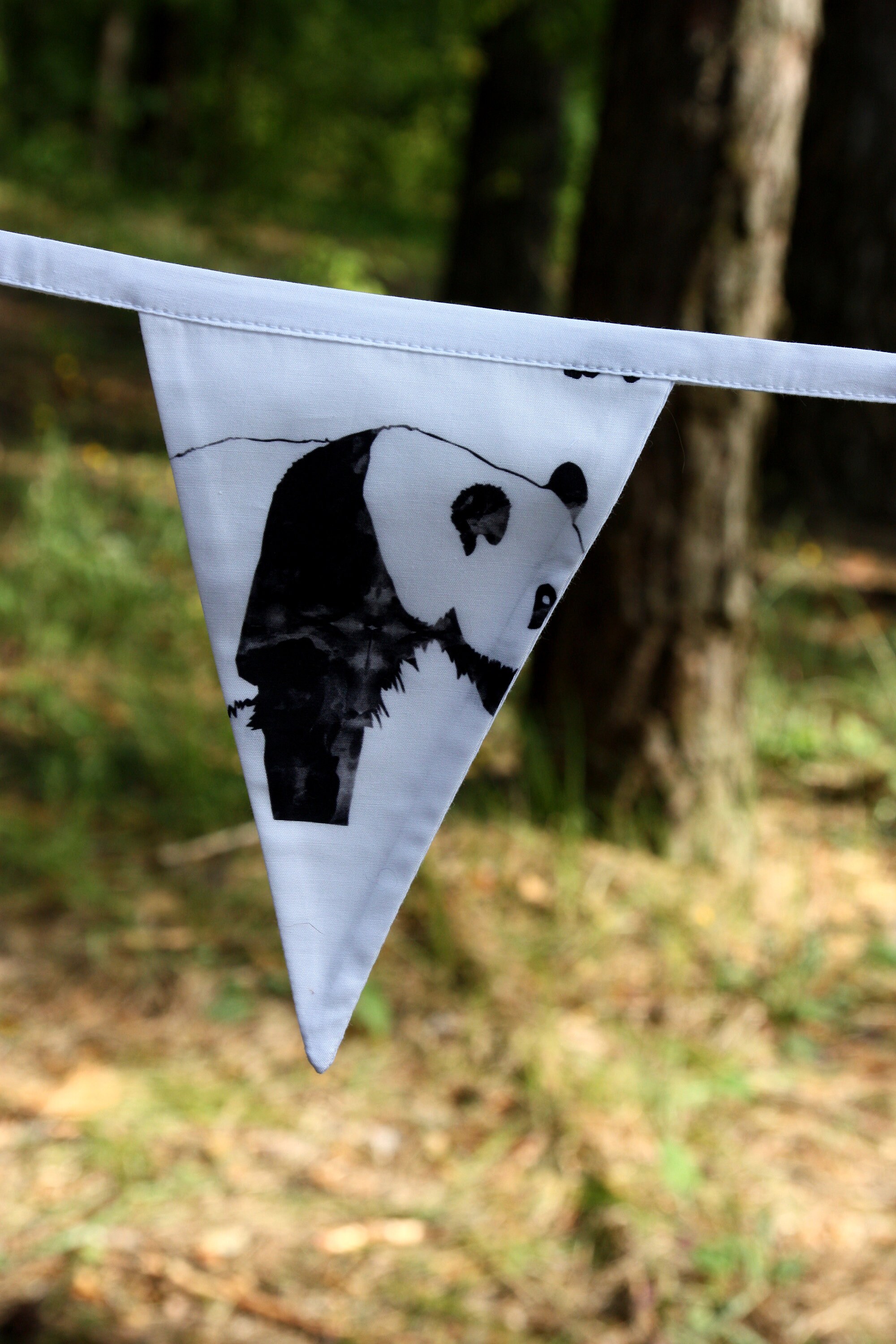 Panda Flags. 9 Cotton Flag Garland Bunting. Flags Garland for the ...